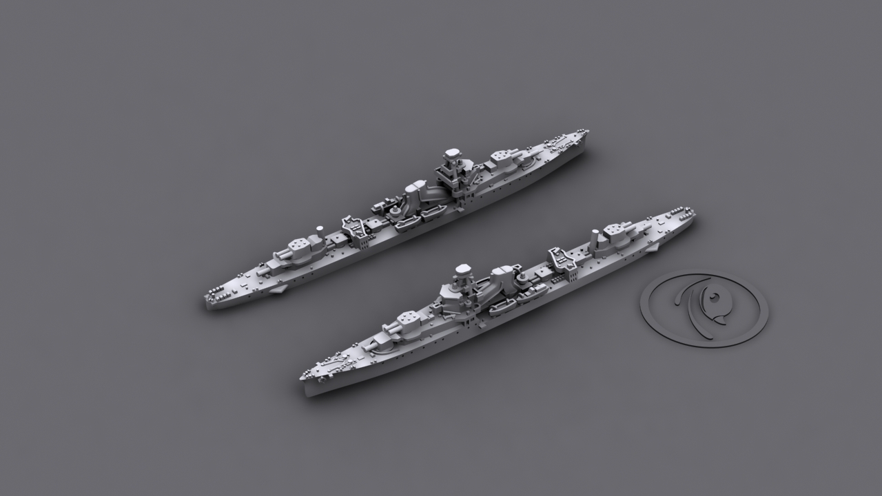 Tiny Thingamajigs: Japanese ships at the Battle of Savo Island (in 1/4800)